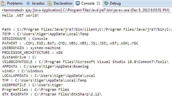Invoking Java Code in C#.NET